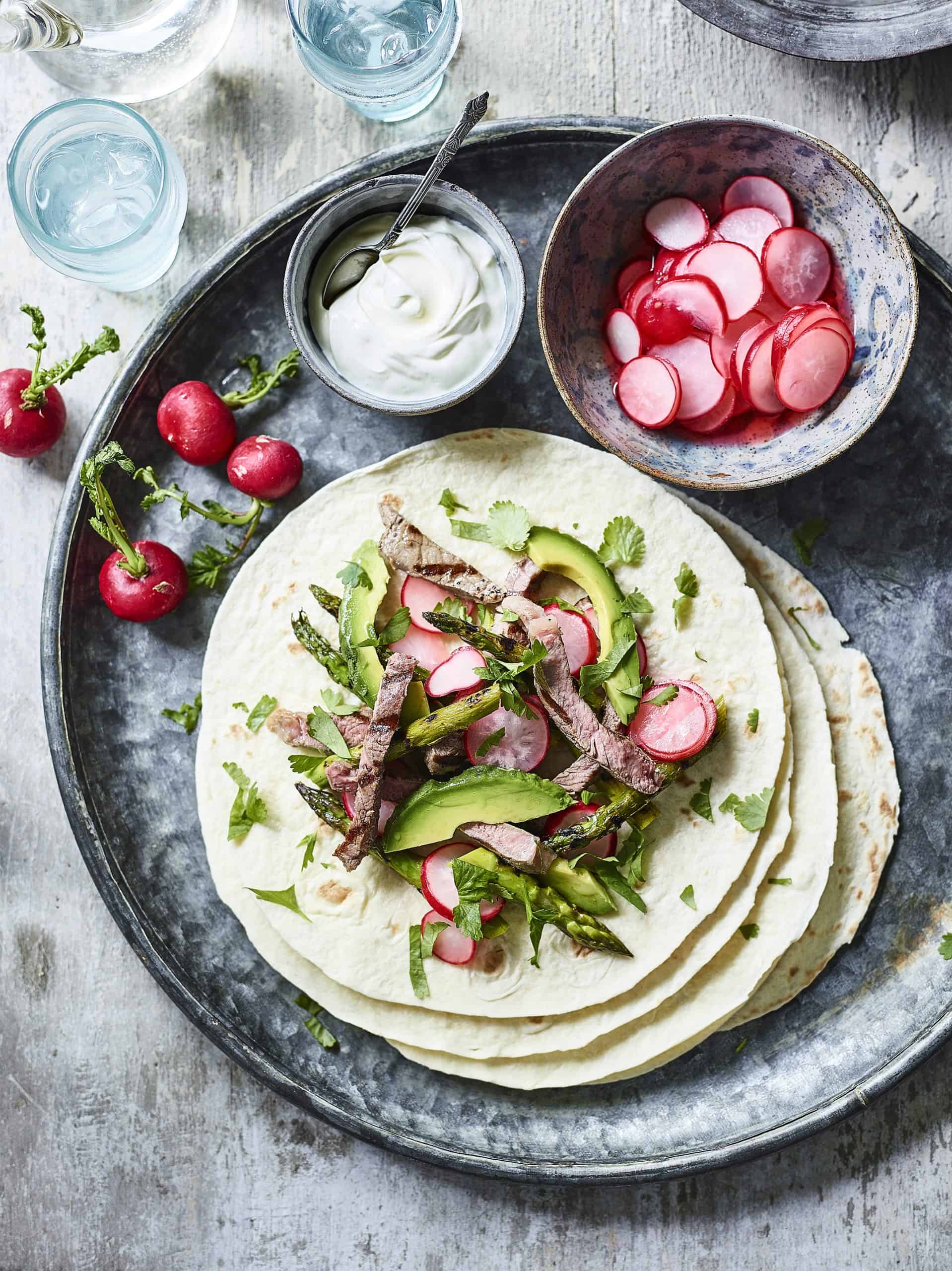 PICKLED RADISH & STEAK TACOS