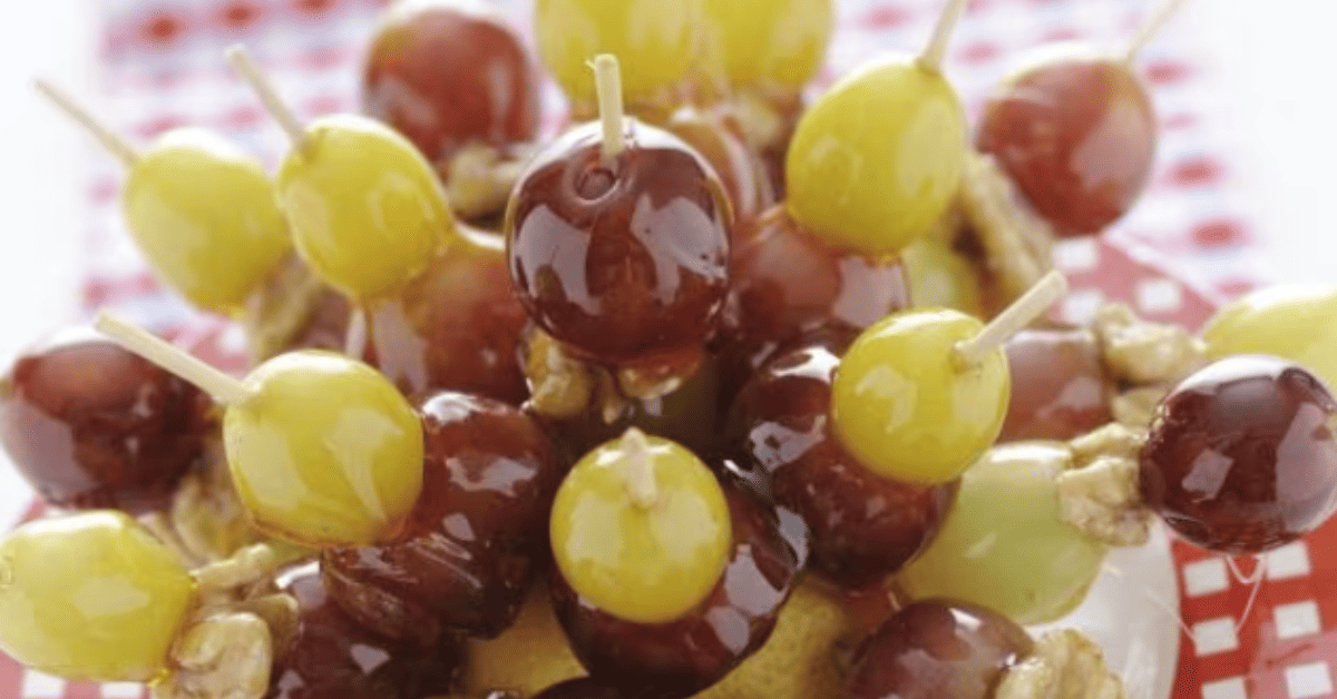 CARAMELISED GRAPE SKEWERS